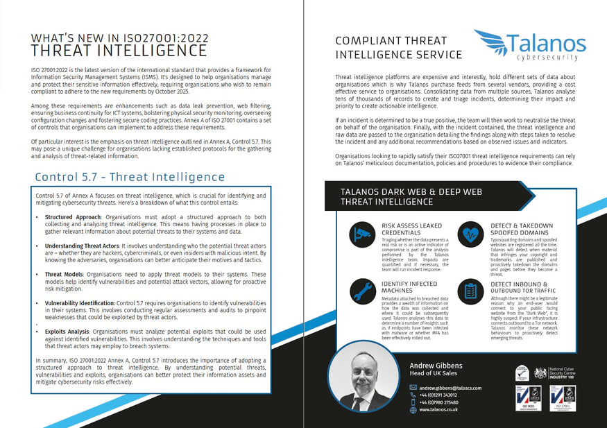 Dark Web and Deep Web Threat Intelligence | Talanos Cybersecurity